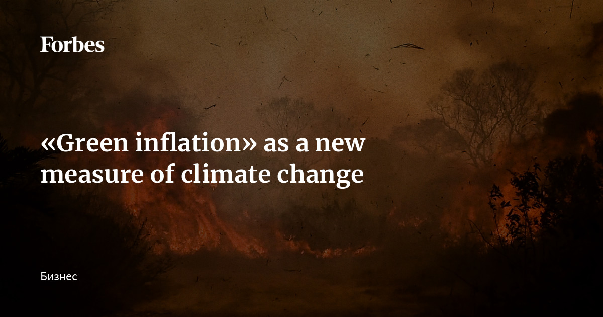 «Green inflation» as a new measure of climate change | Forbes.ru